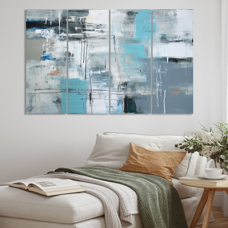 Design Art Serene Subtility In Abstract Light Blue - Abstract Wall ...