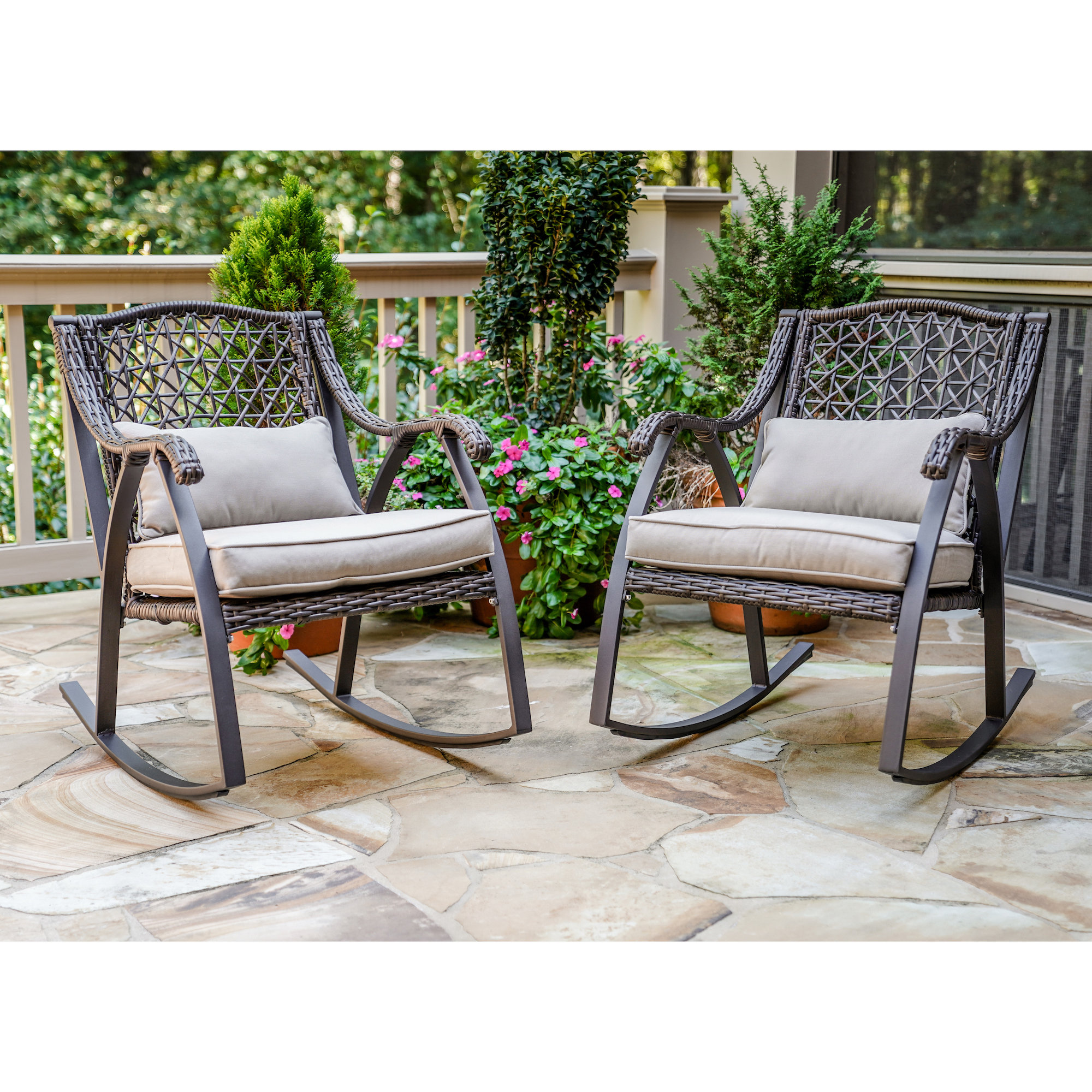 Bayou Breeze Elodie Powder Coated Aluminum Outdoor Rocker Chair | Wayfair