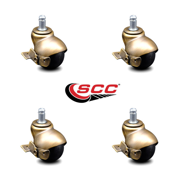 Service Caster Hooded Grip Ring Ball Caster with Brake | Wayfair