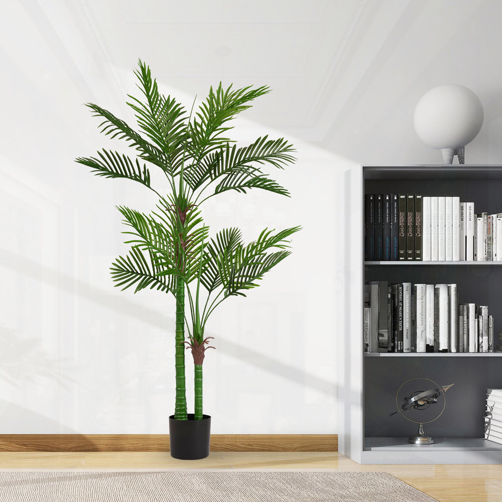 Bay Isle Home™ 70.8"H Artificial Golden Cane Palm Tree 1pc/set | Wayfair