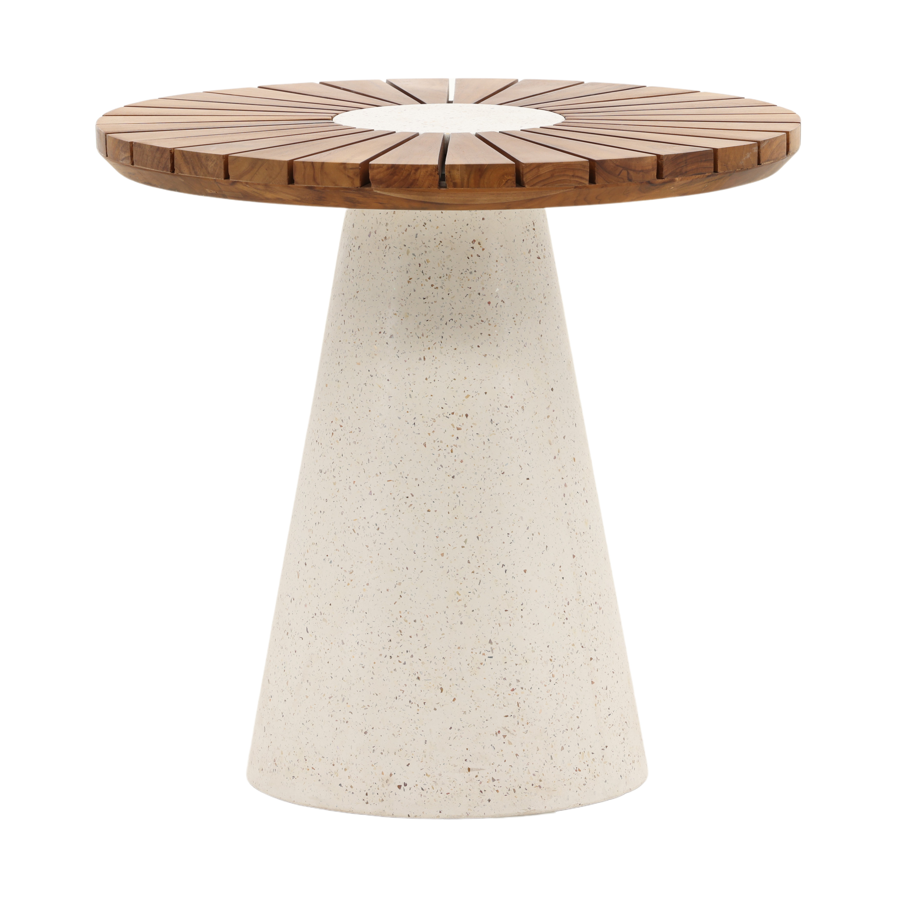 Hokku Designs Burny Teak End Table, White | Wayfair