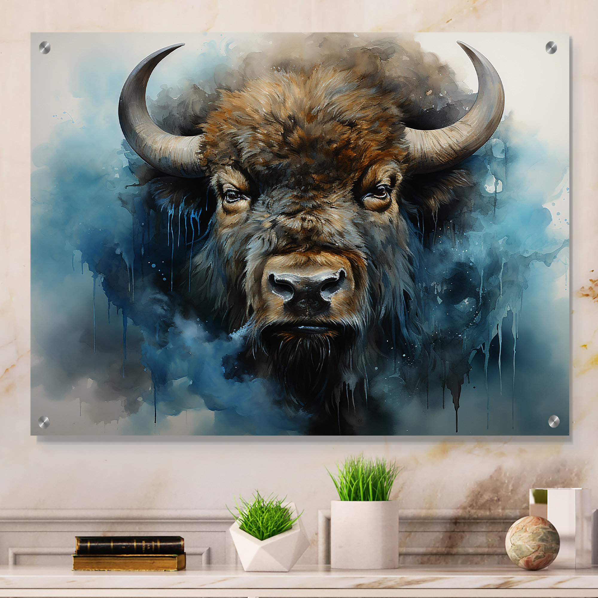 Loon Peak Bison Spirit Of The Prairies - Bison Acrylic Wall Art Modern ...