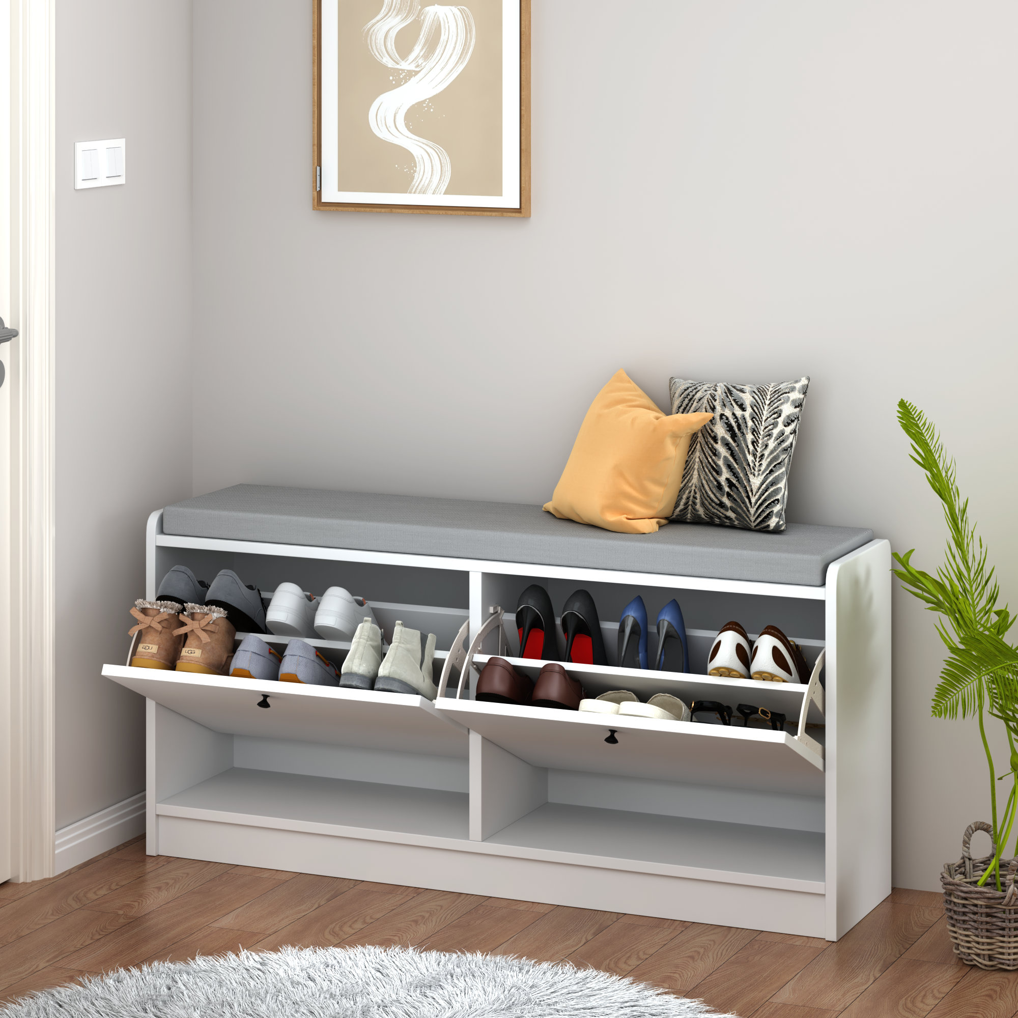 Latitude Run® Shoe Storage Bench | Wayfair