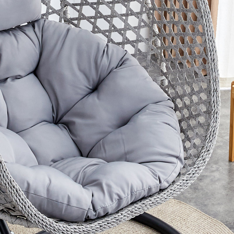 Dakota Fields Charlie-Jade Single Person Wicker Porch Swing with Stand ...