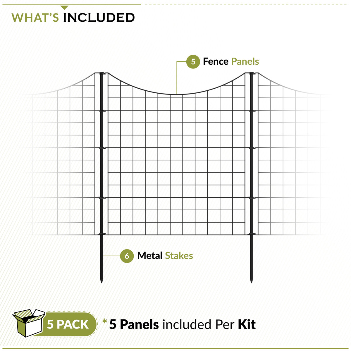Zippity Outdoor Products 39in H (5 Fence Panels) No Dig Easy Install ...