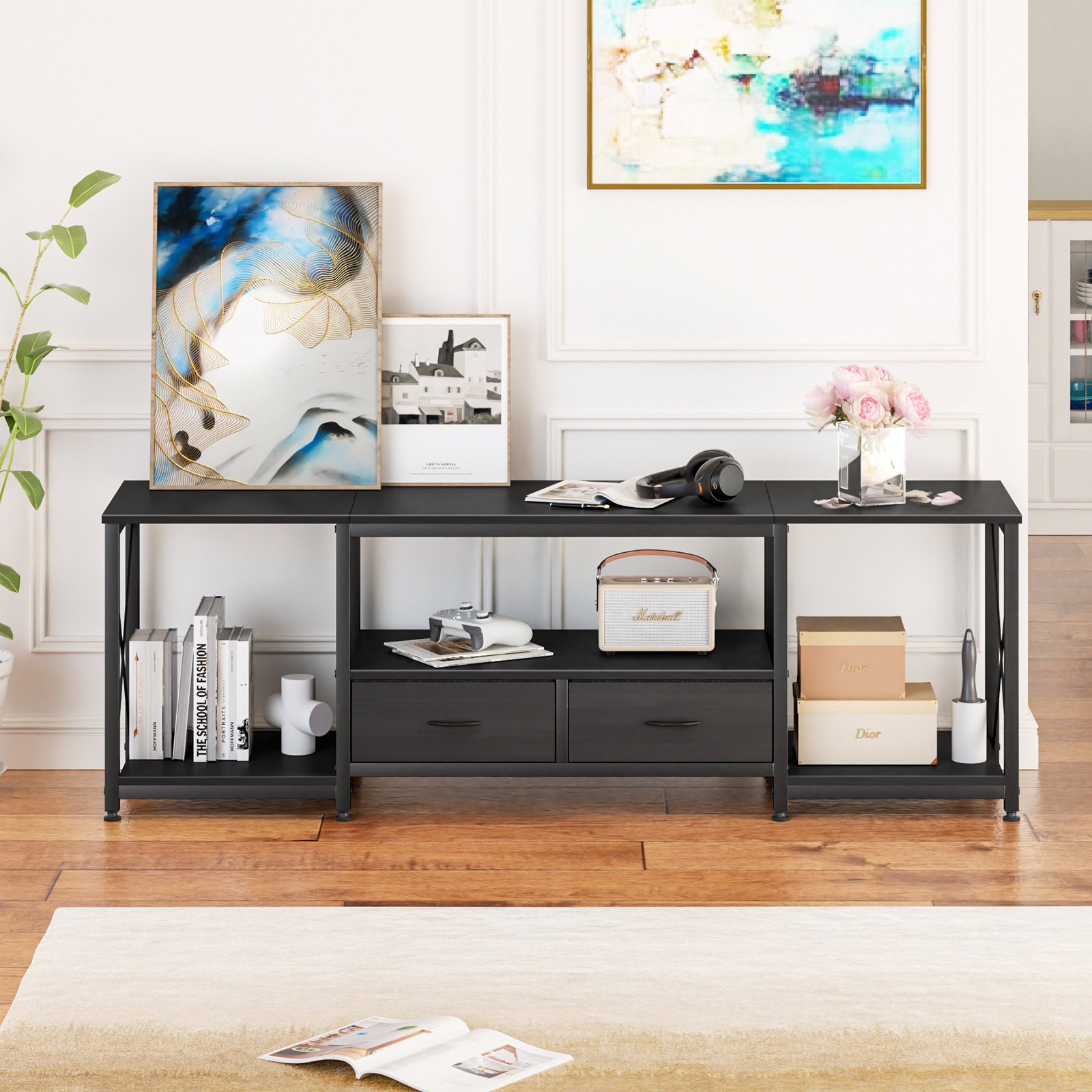 17 Stories Syniya TV Stand for TVs up to 75" & Reviews | Wayfair