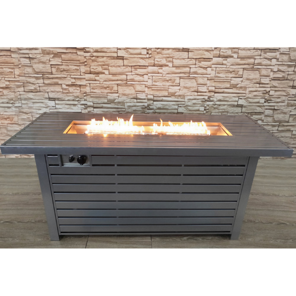 Latitude Run® Tremane 22'' H x 54'' W Steel Outdoor Fire Pit with Lid ...