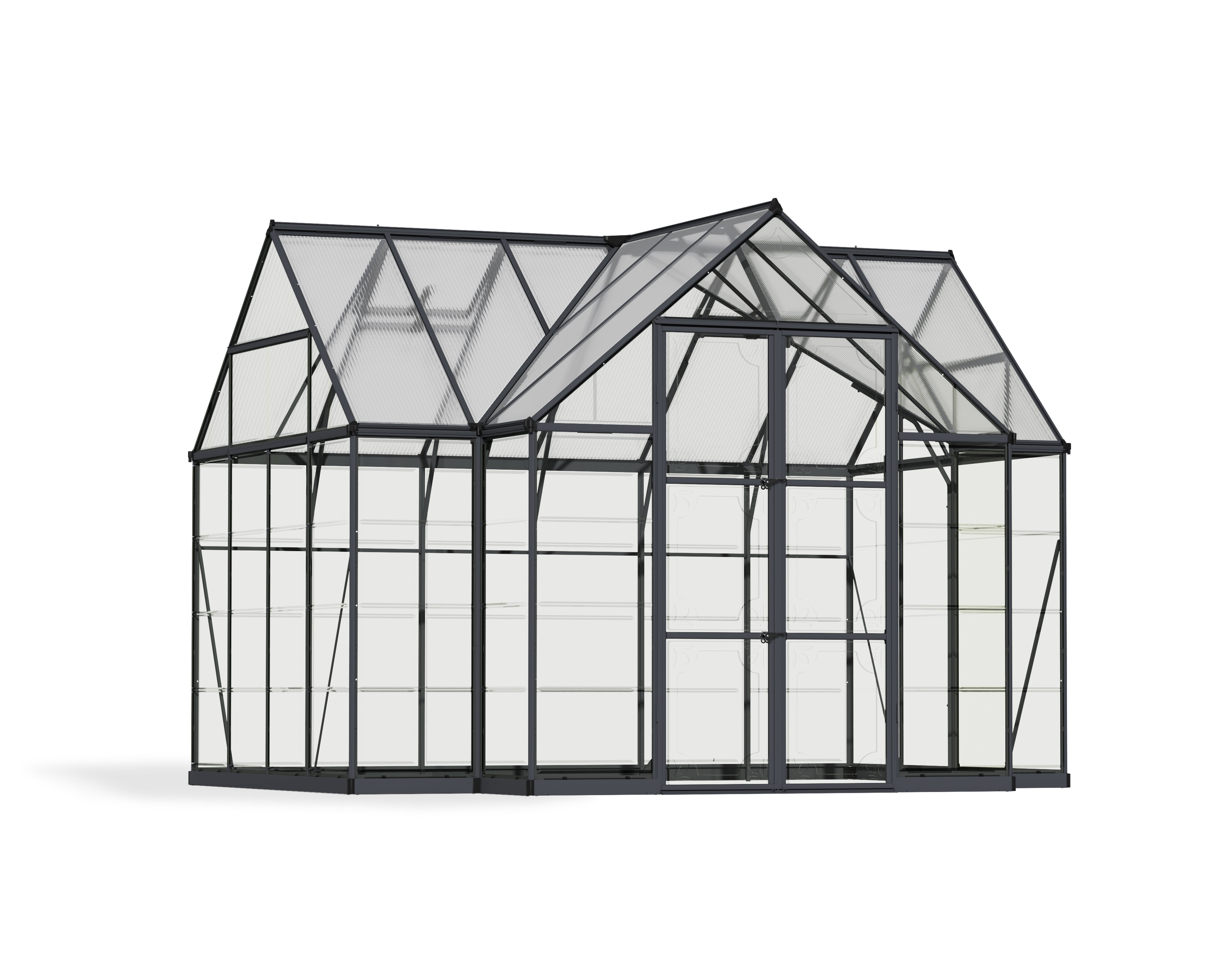 Canopia Palram - Canopia Chalet 12' W x 10' D Walk-In Hobby ...