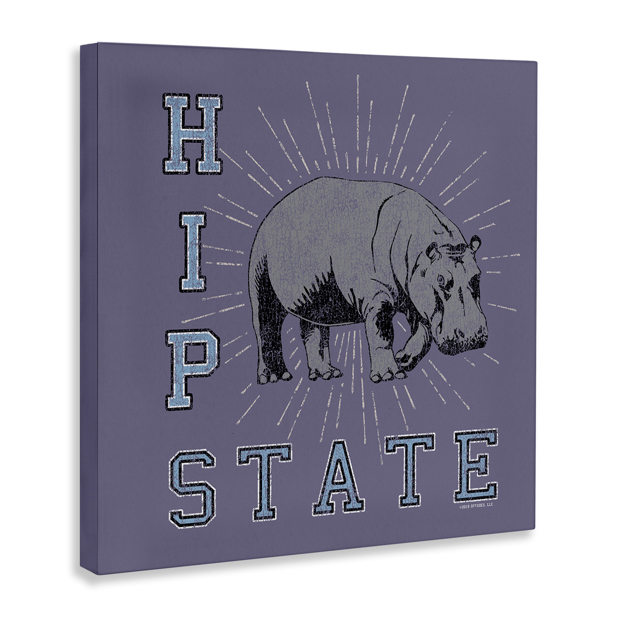 Trinx Vintage Hippo State Canvas Wall Art by Spirit Animals/Life Is ...