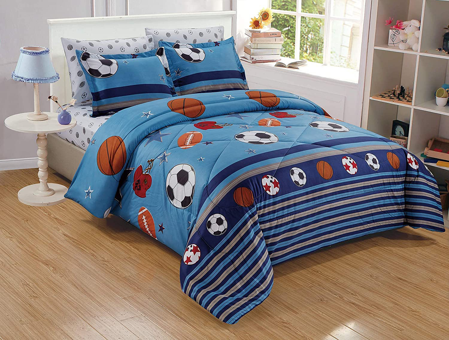 Chezmoi Collection Team Sports Microfiber Comforter Bedding Set ...