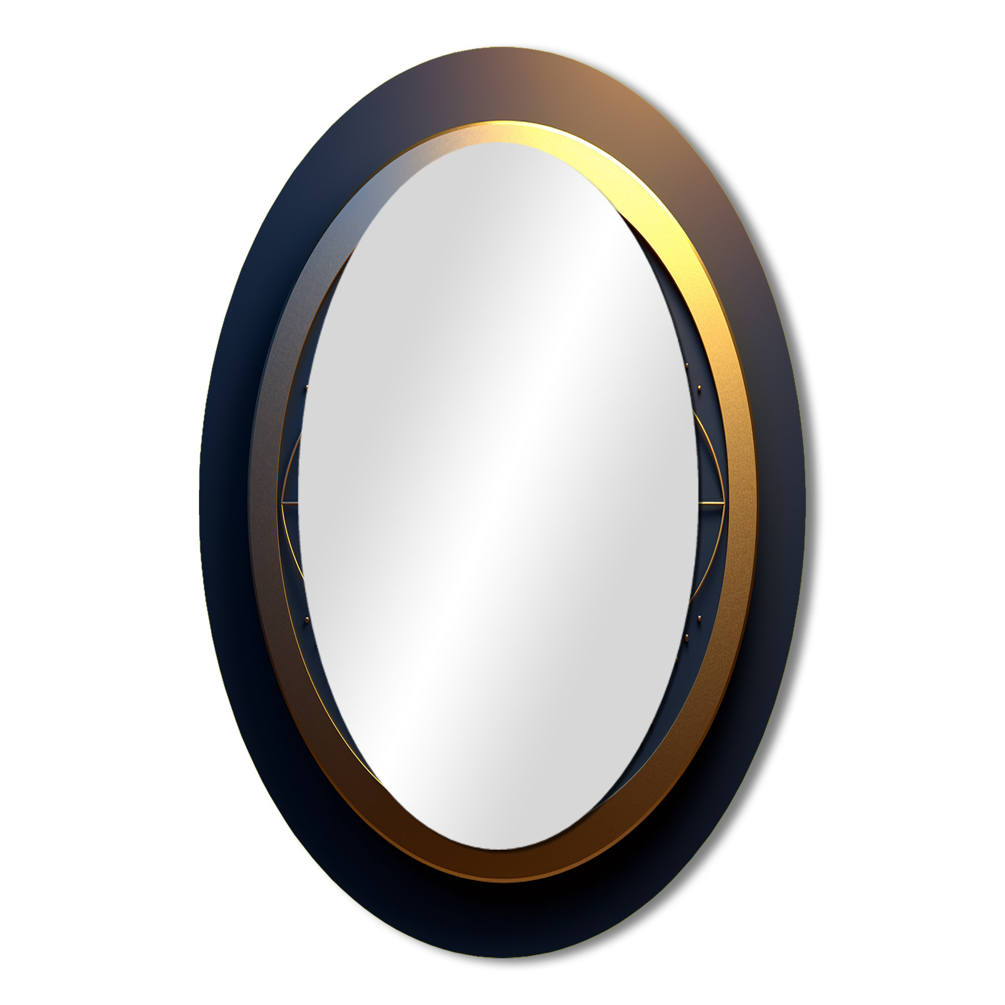 Latitude Run® Sacramental Blue Sacred Geometry Seal - Modern Oval Wall ...