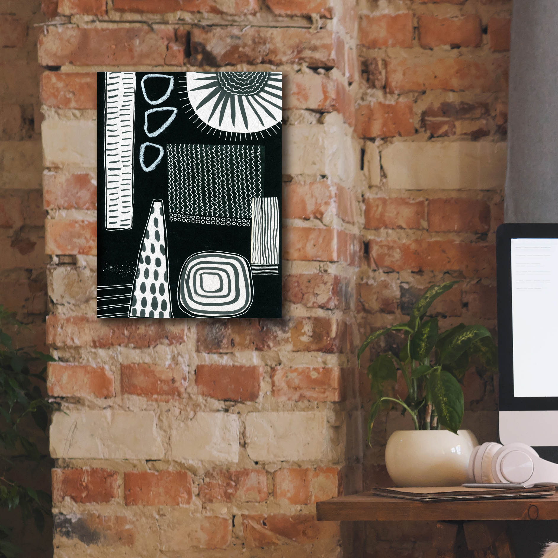 Latitude Run® 'B&W Fun IX' by Regina Moore, Canvas Wall Art, 18"x26 ...