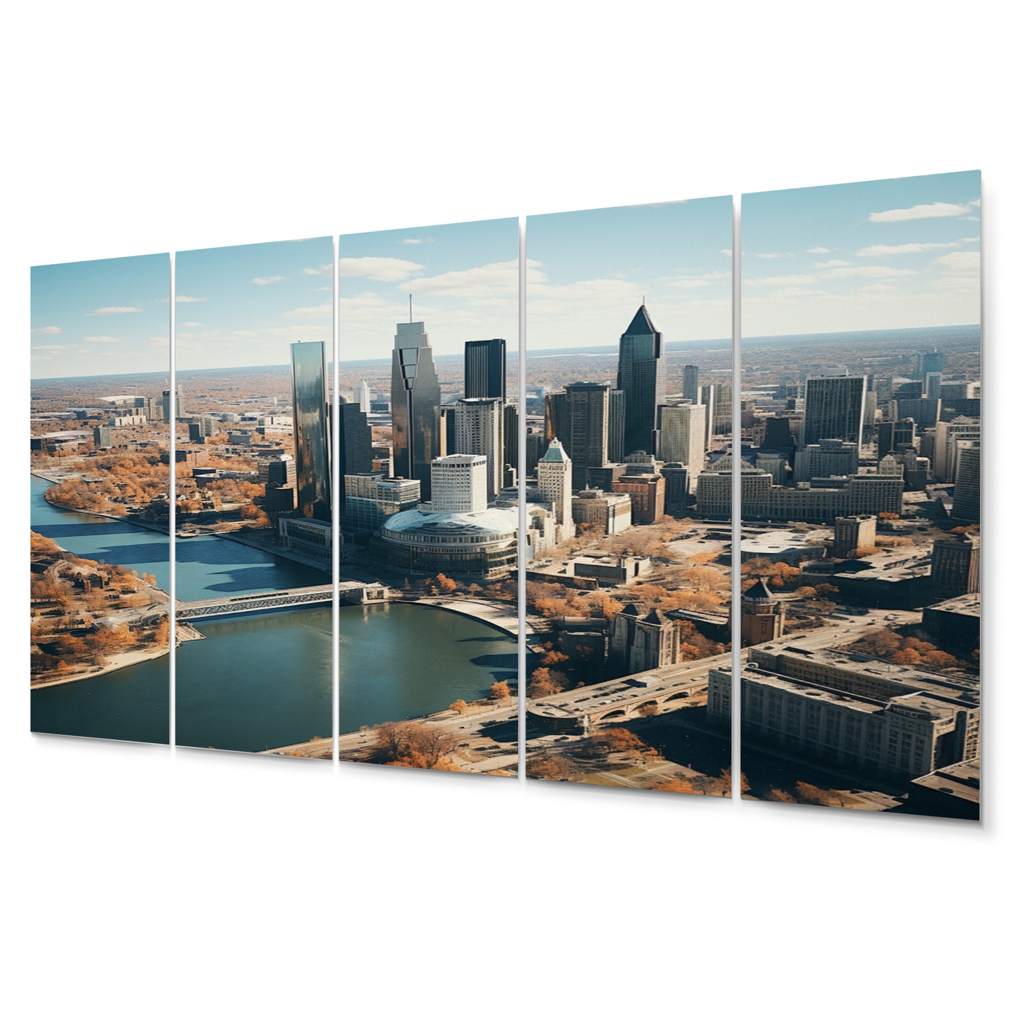 Ebern Designs Detroit Motor City II - Detroit Metal Art Print Set | Wayfair