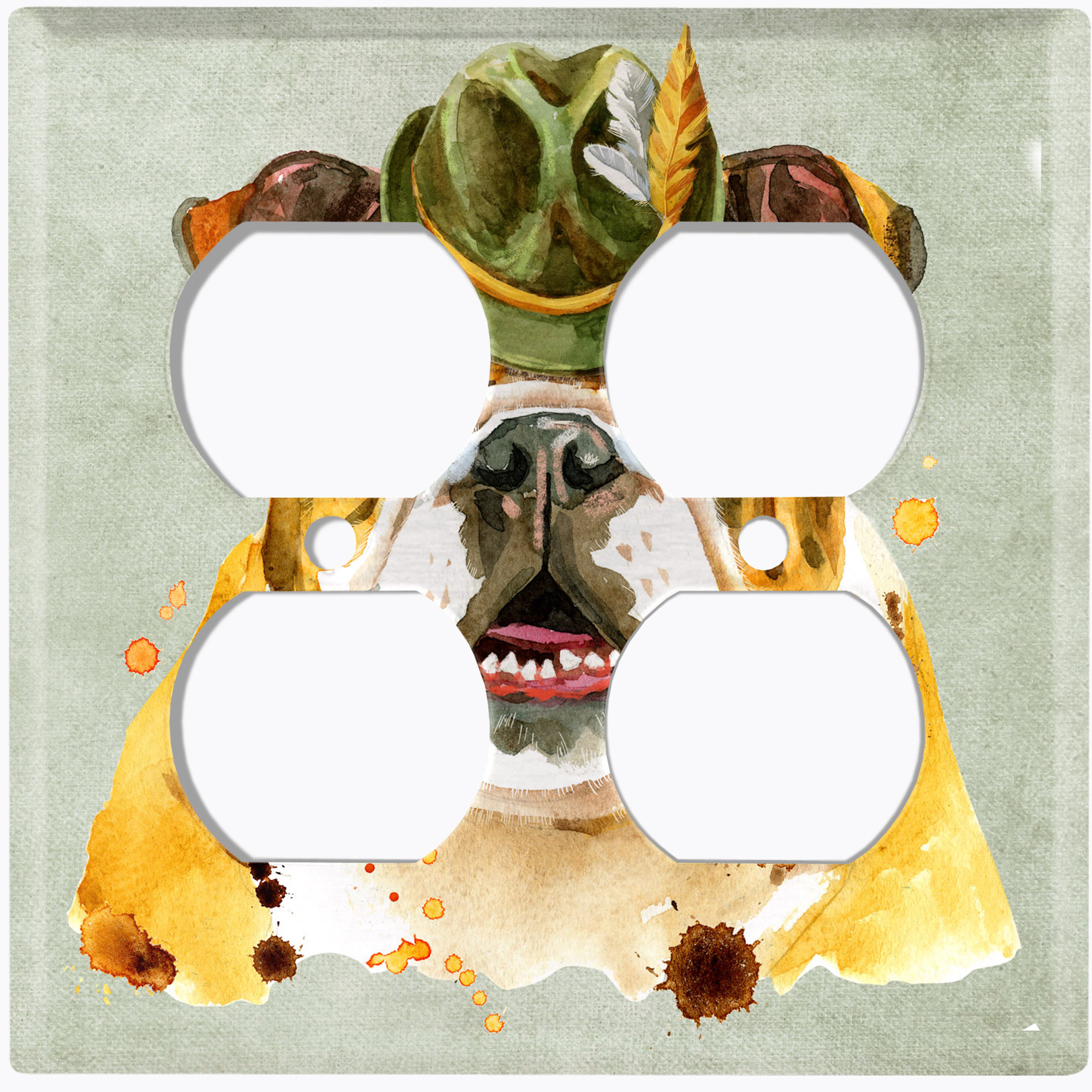 WorldAcc Metal Light Switch Plate Outlet Cover (Cool Scout Fedora ...