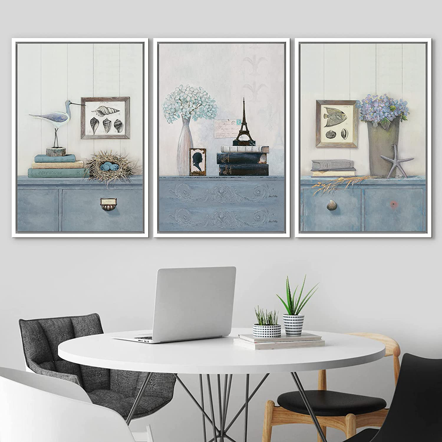 IDEA4WALL "Light Blue Nautical", "Calm and Peaceful Still Lifes ...