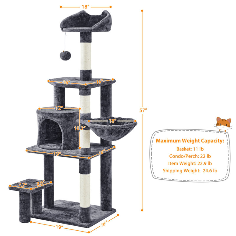 Tucker Murphy Pet™ 57" Danas Cat Condo & Reviews | Wayfair