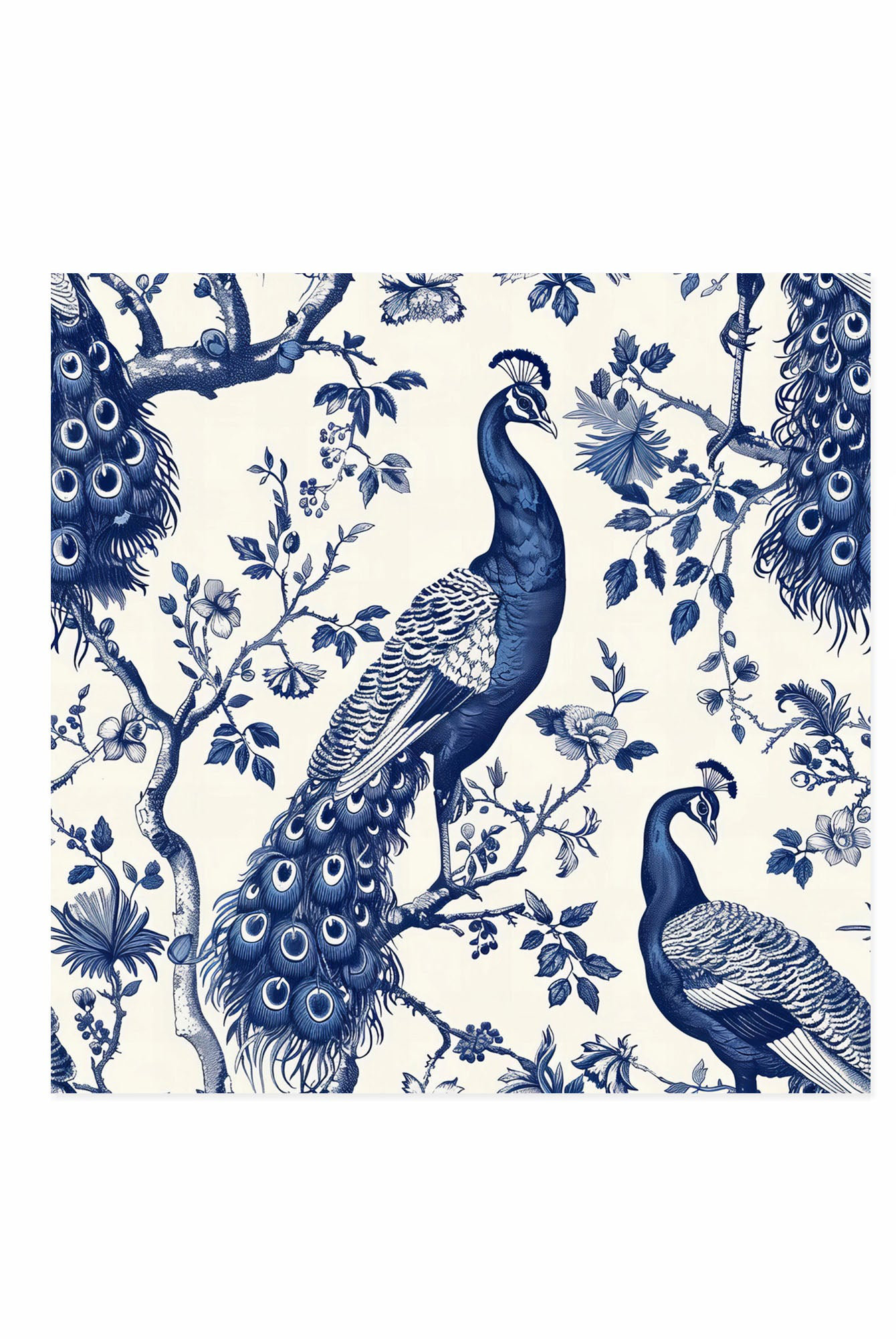 Bungalow Rose World and Countries Chinoiserie Pattern Peacock Birds I ...