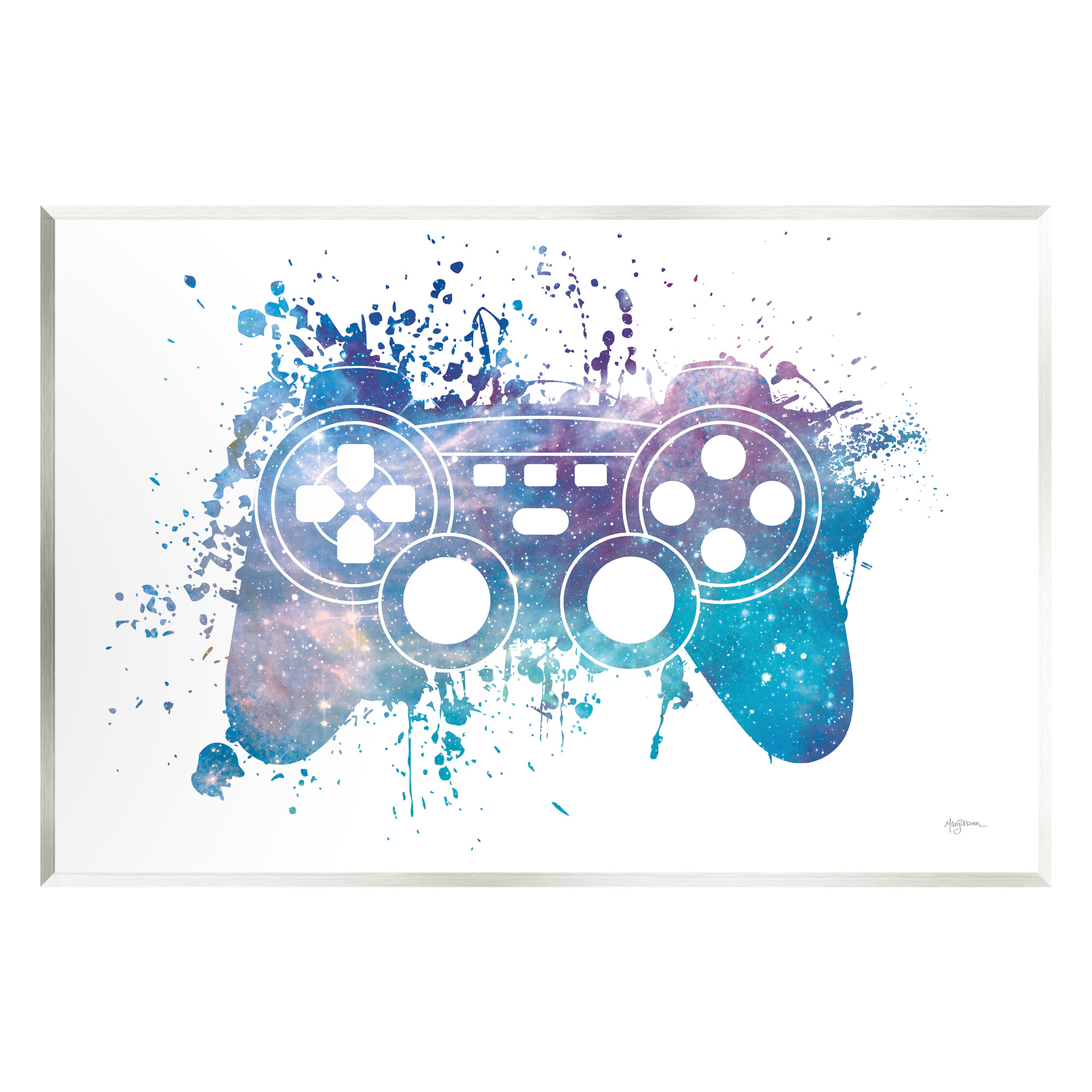 Stupell Industries Ax-429-Wood Game Controller Modern Splash On MDF by ...