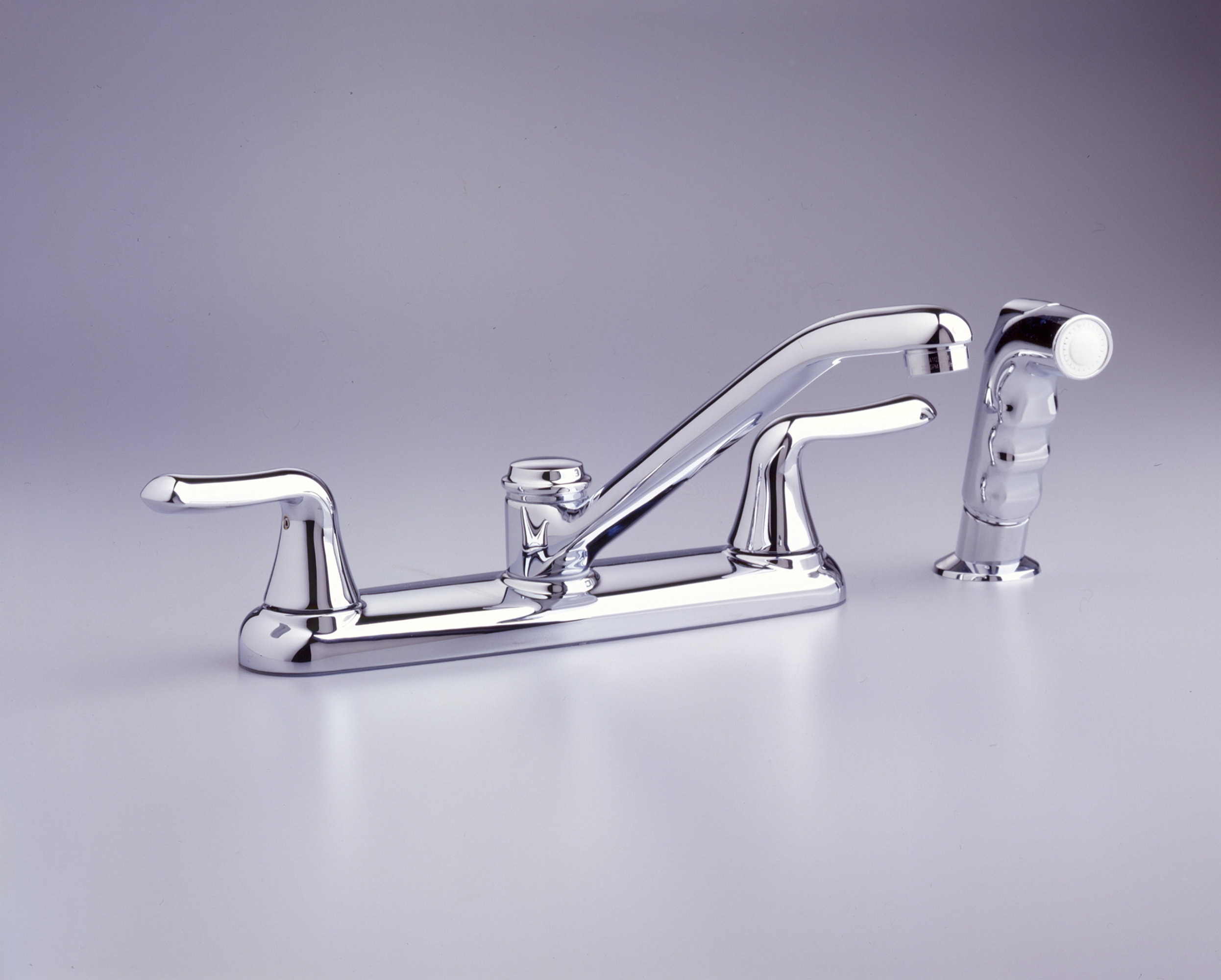 American Standard Colony Soft Double Handle Kitchen Faucet with Side ...