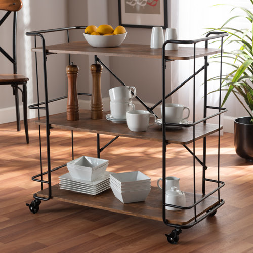 Williston Forge Lakeway Metal Bar Cart & Reviews | Wayfair