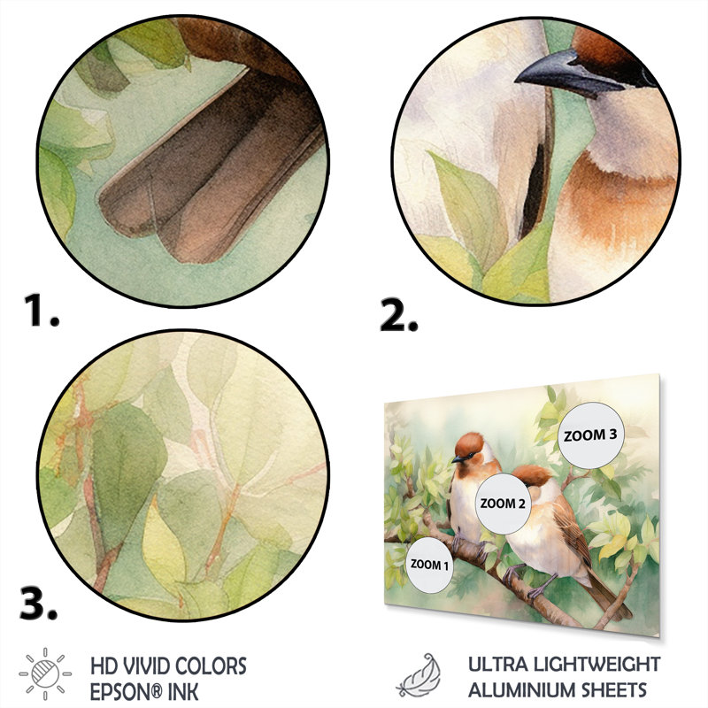 Winston Porter Birds of Spring IV - Animals Bird Metal Wall Decor Set ...