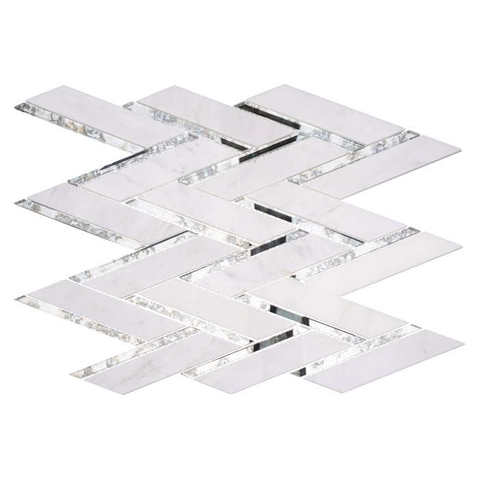 Andova Skylar Stone and Mirror Glass Mosaic Wall Tile - Wayfair Canada