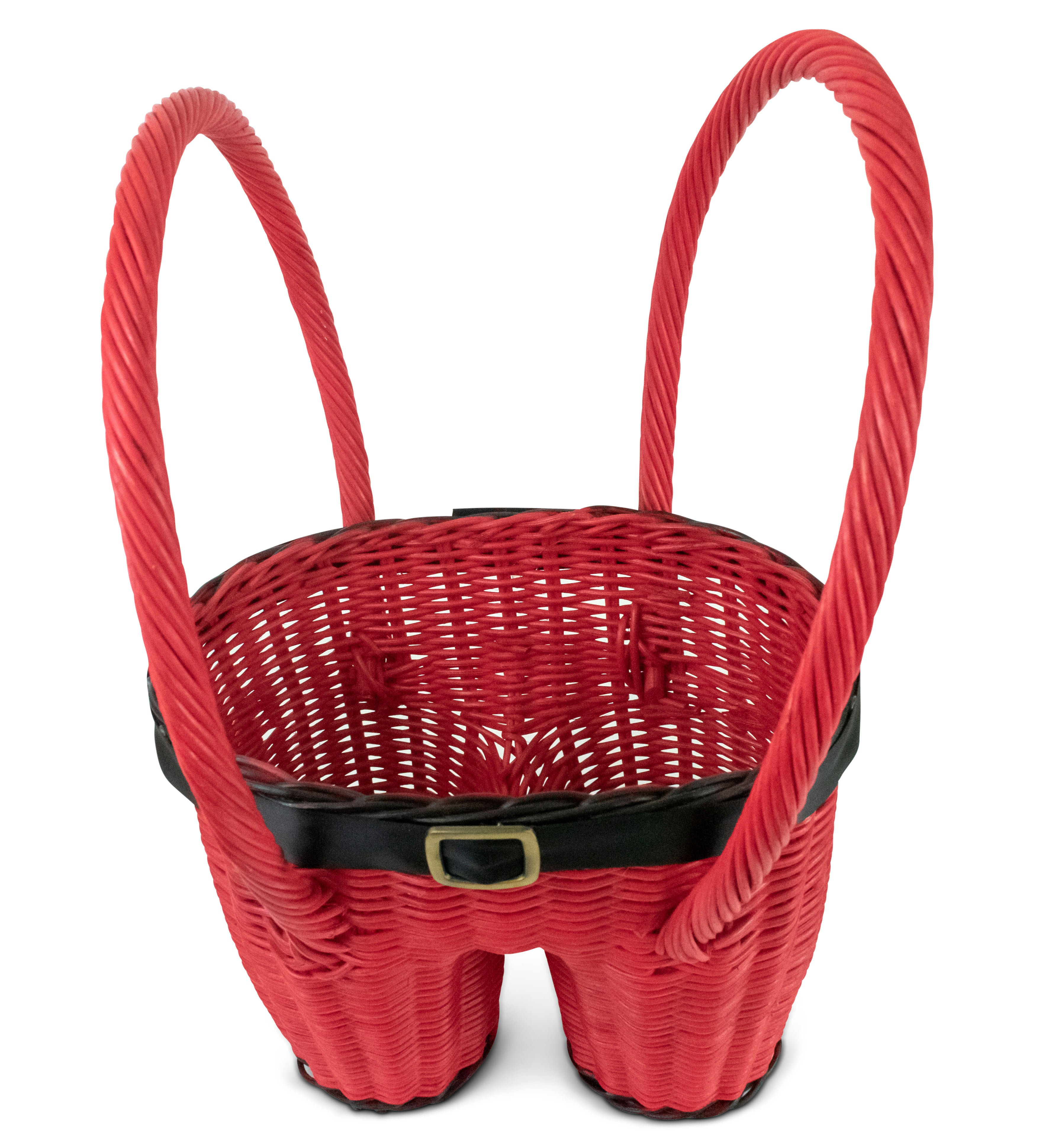 The Holiday Aisle® Hand Woven Santa Pants Rattan Easter Basket ...