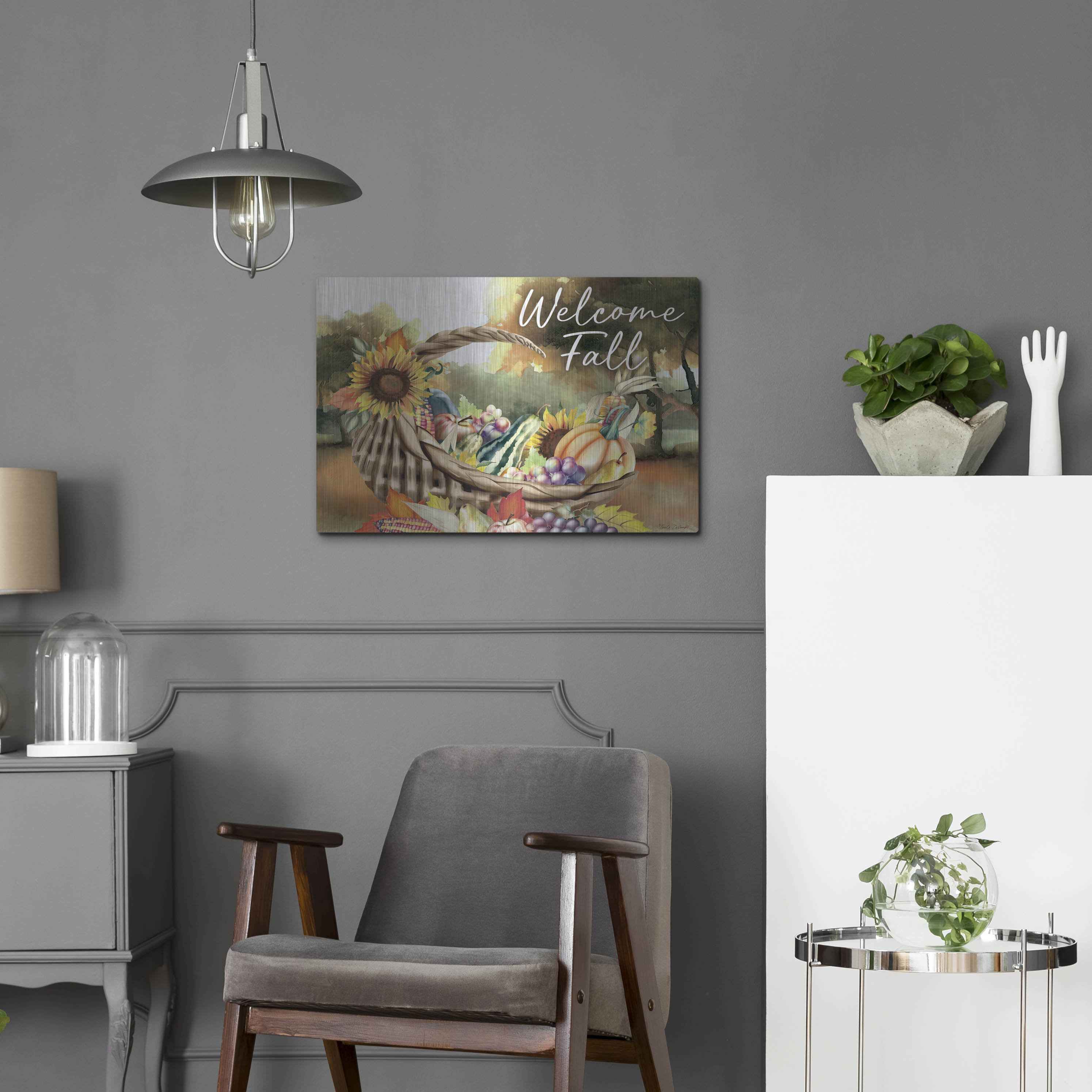 August Grove® 'Welcome Fall' by Nicole DeCamp Metal Wall Art - Wayfair ...