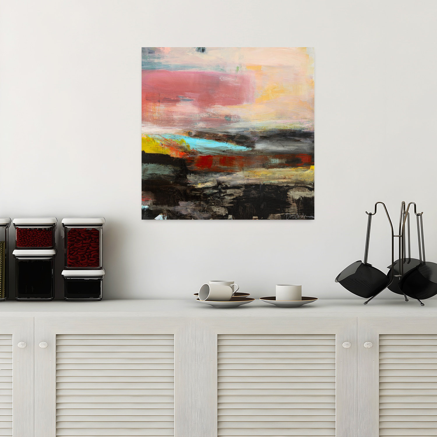 Latitude Run® Strata Abstract Contemporary Landscape Nature Art | Wayfair