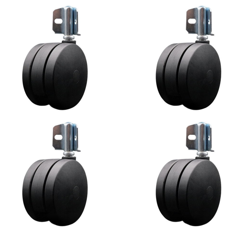 Service Caster 4 Inch Extra Large Heavy Duty Twin Wheel Caster Corner ...