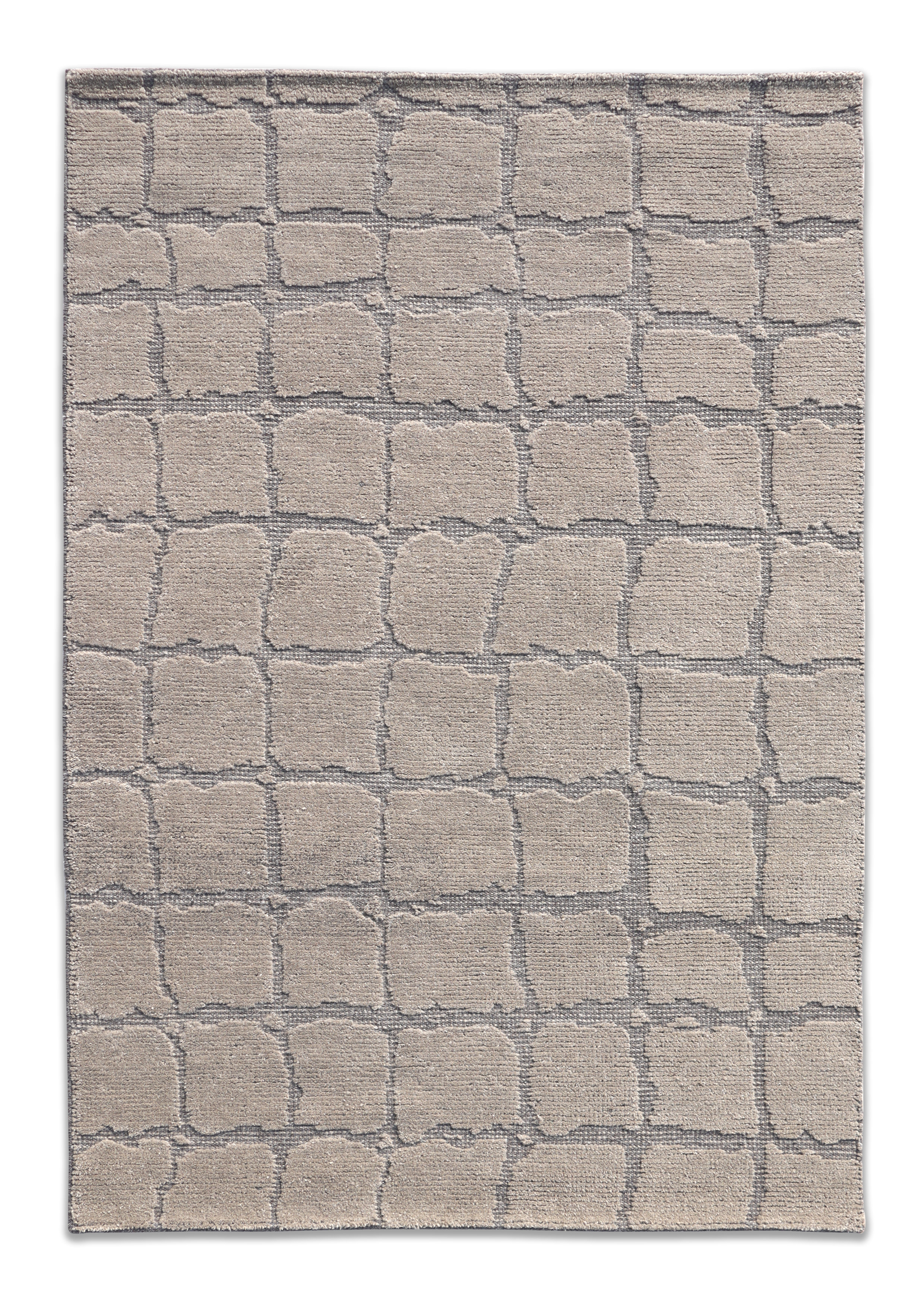 Tufty Home Swirl Moroccan Handmade Grey Abstract Cobblestone Wool Area ...