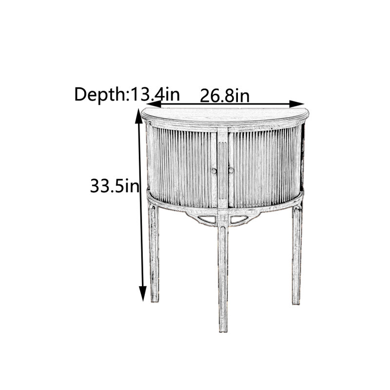 The Invincibles home Semi-Circle Console Cabinet | Wayfair