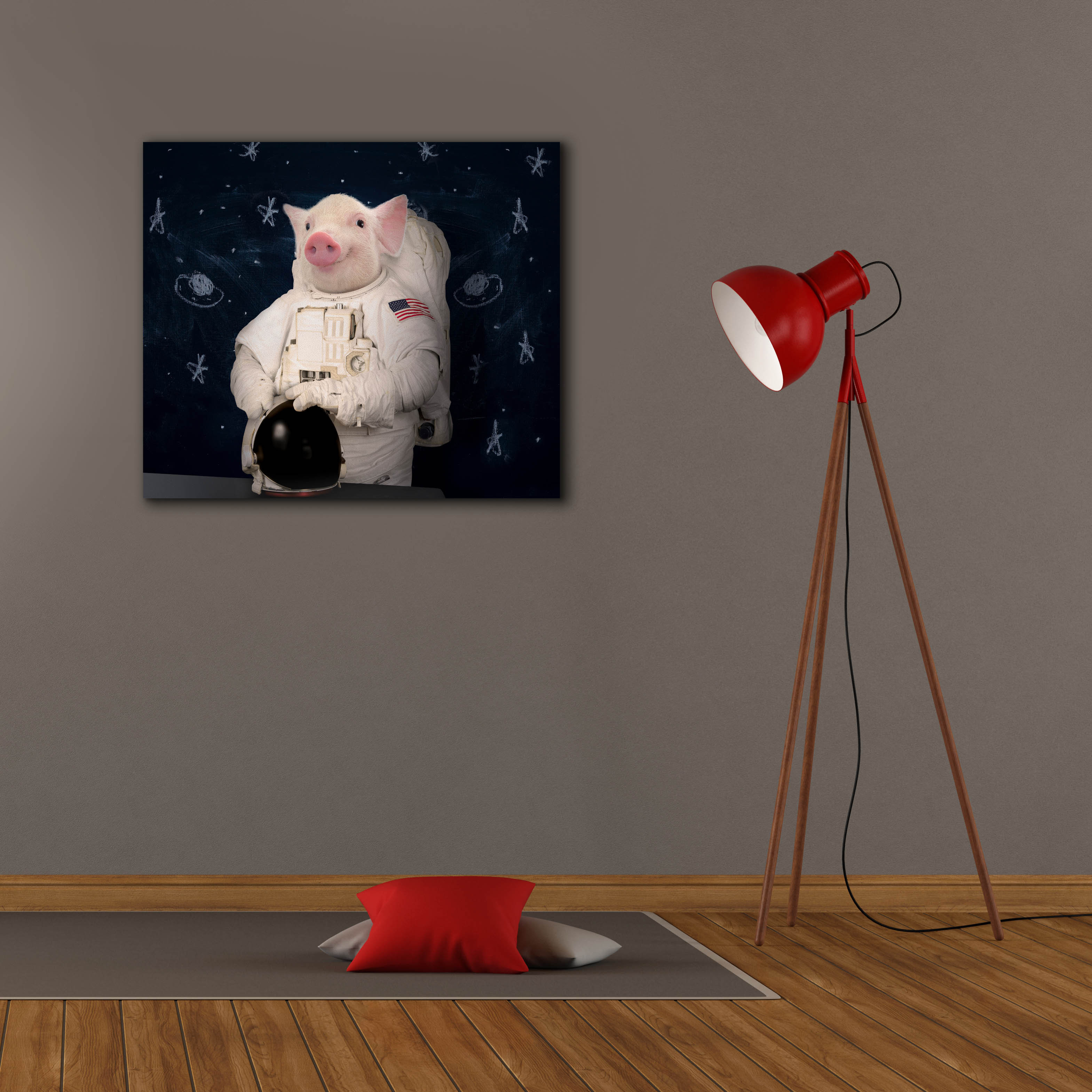 Trinx 'Pig - Astronaut' by John Hovenstine Canvas Wall Art | Wayfair
