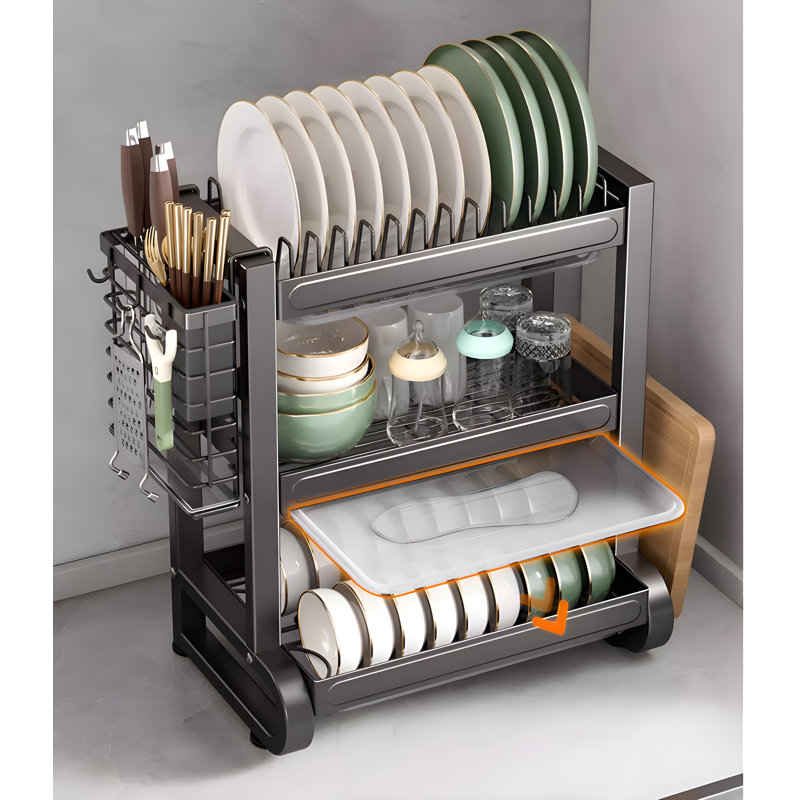 LIYONG Stainless Steel Countertop Dish Rack | Wayfair