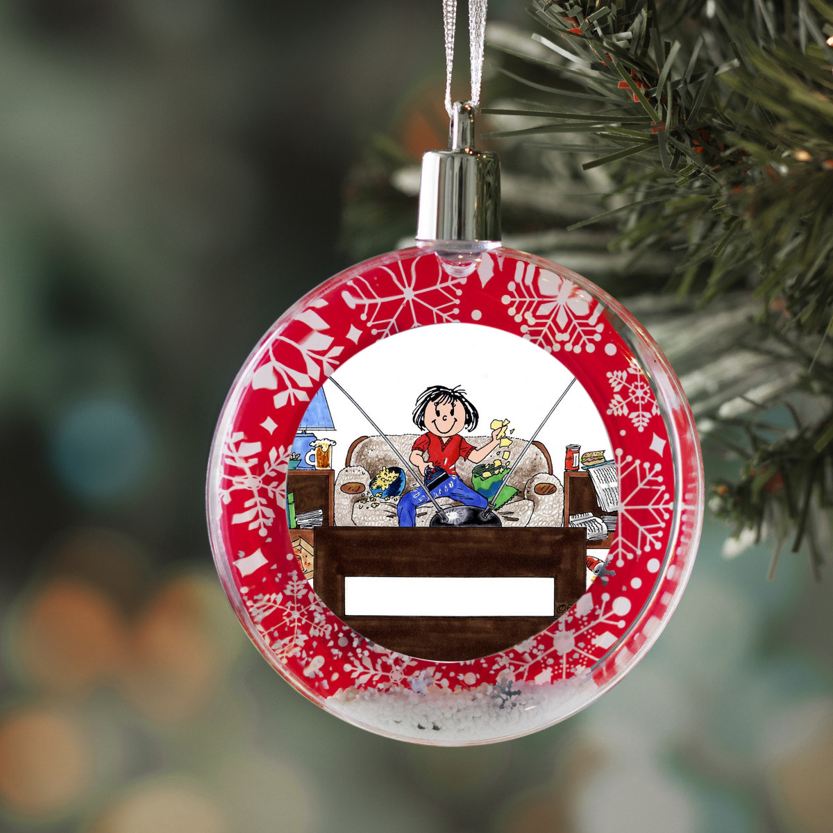 Printed Perfection Personalized Couch Potato - Female Christmas Snow ...