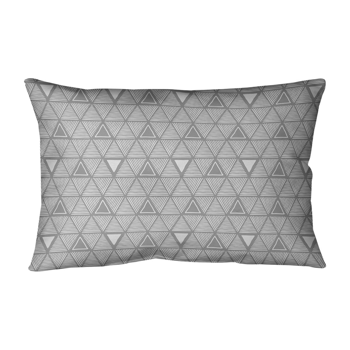 ArtVerse Hand Drawn Triangles Faux Leather Lumbar Pillow | Wayfair