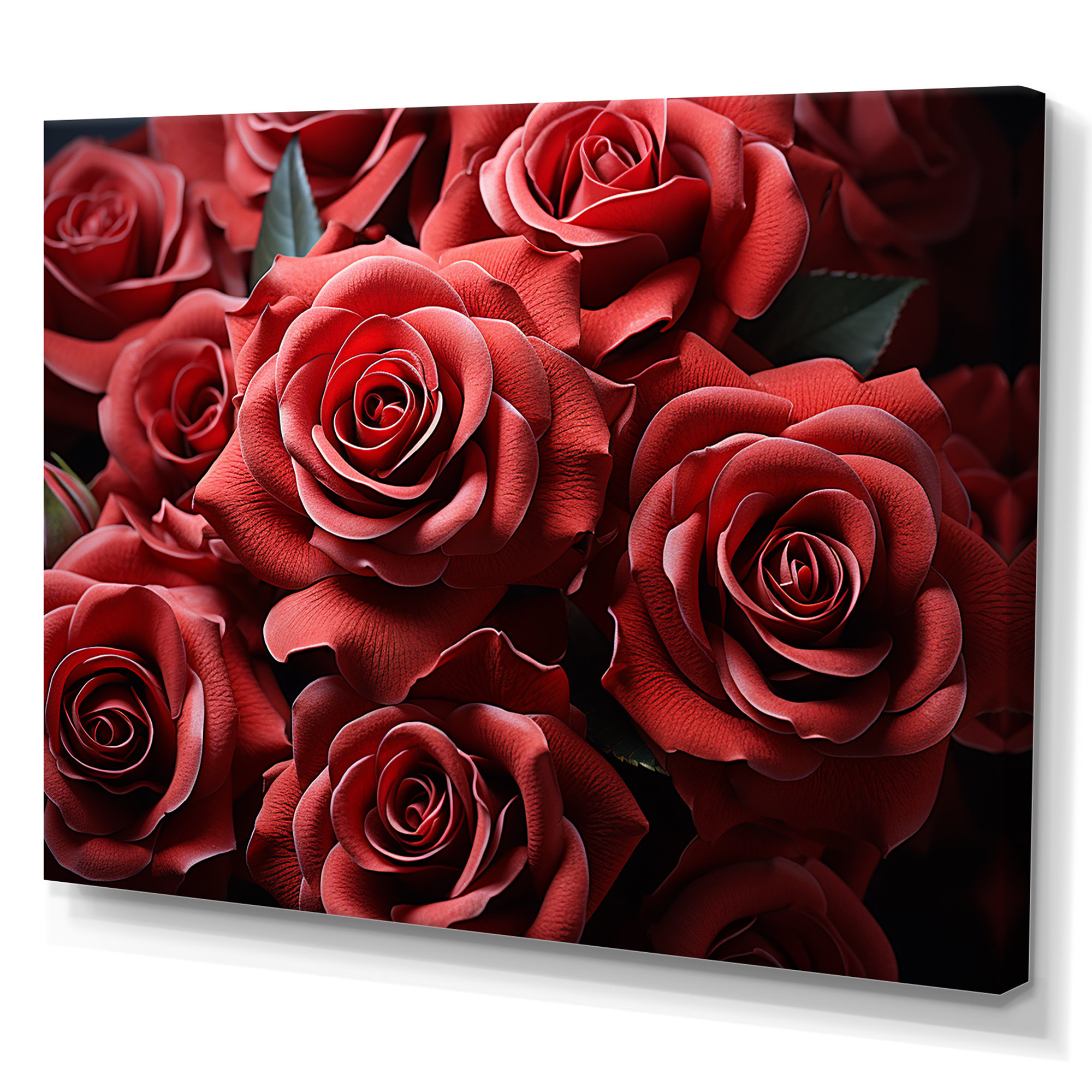 Design Art Crimson Rose Passion - Roses Wall Decor - Wayfair Canada