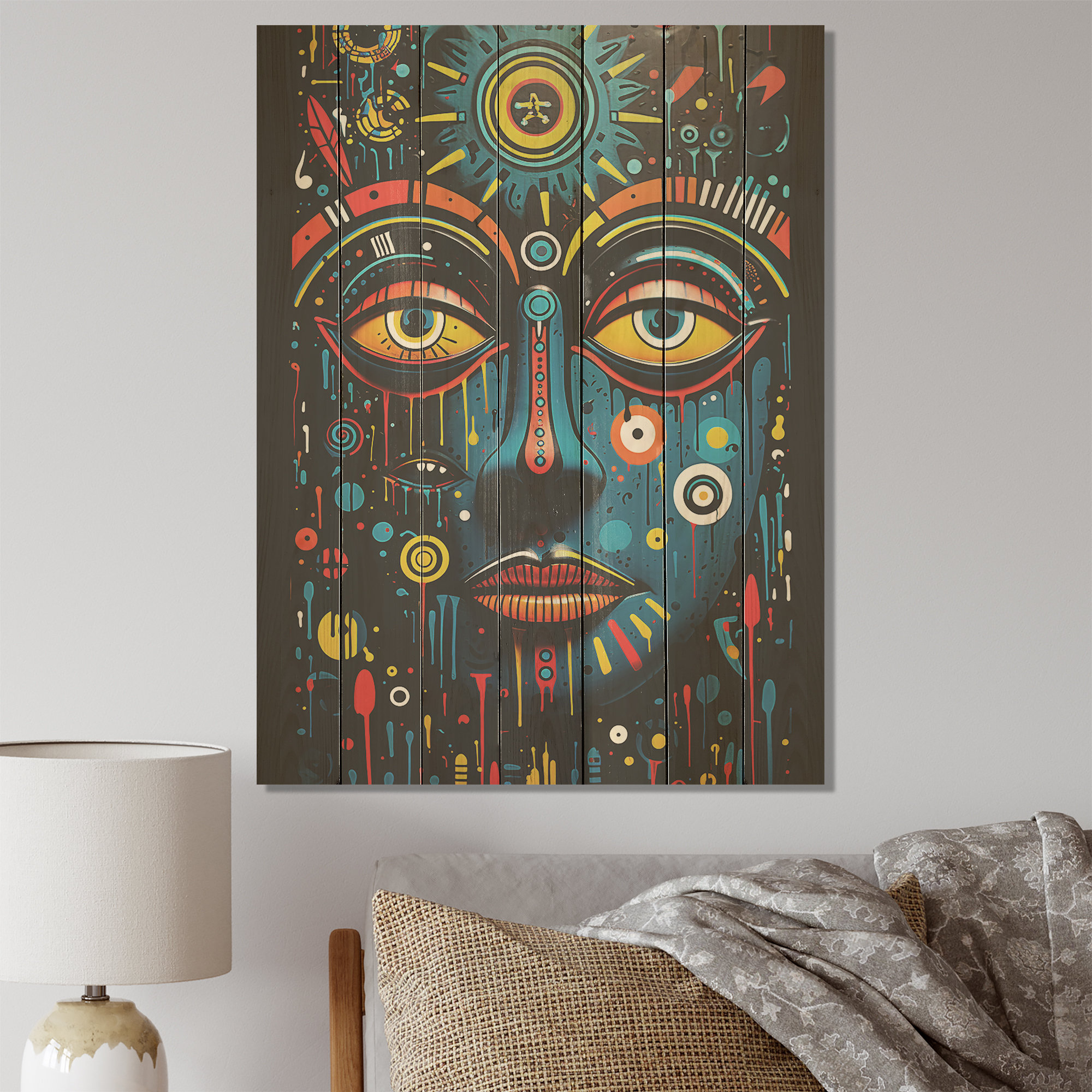 Bungalow Rose African Ndebele Artistry - African Tribal On Wood Print ...