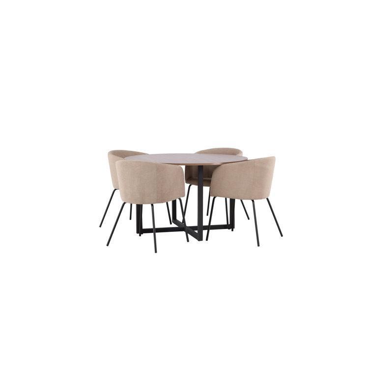 Mikado Living Cain 4 - Person Dining Set | Wayfair.co.uk