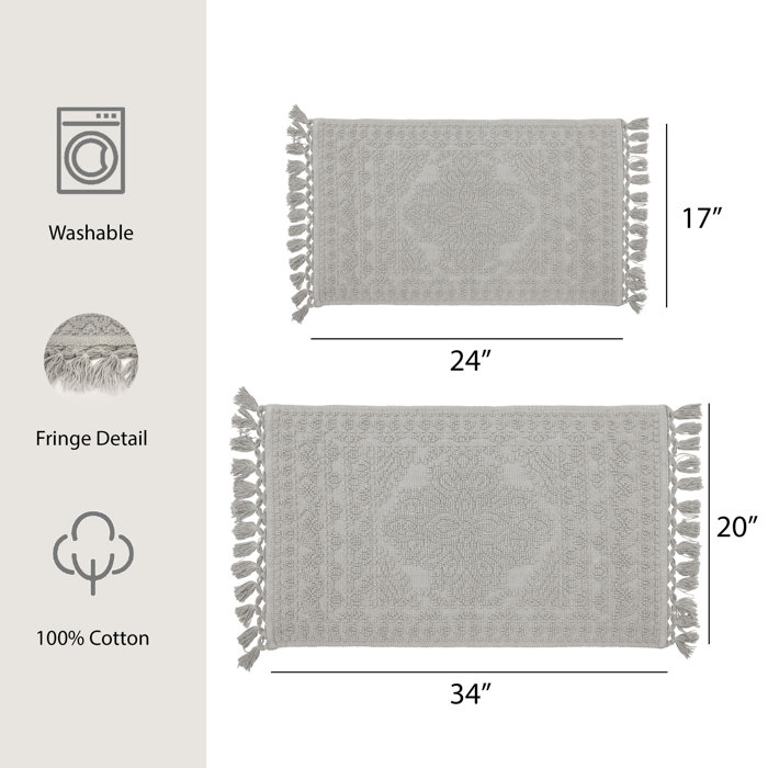 French Connection Dekker Bath Rug Set & Reviews | Wayfair