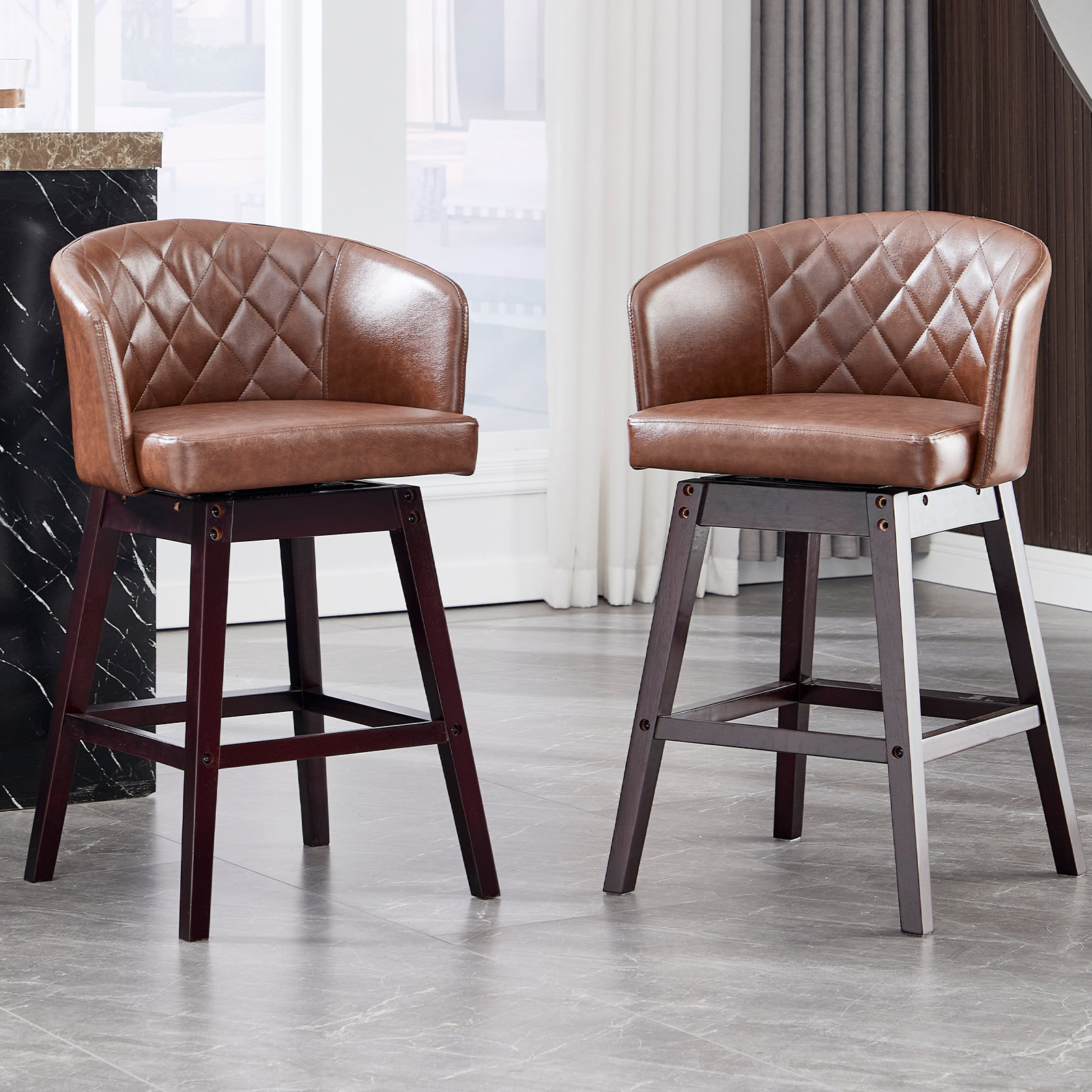 George Oliver Medieval Modern Retro Counter Stool That Can Rotate 360 ...