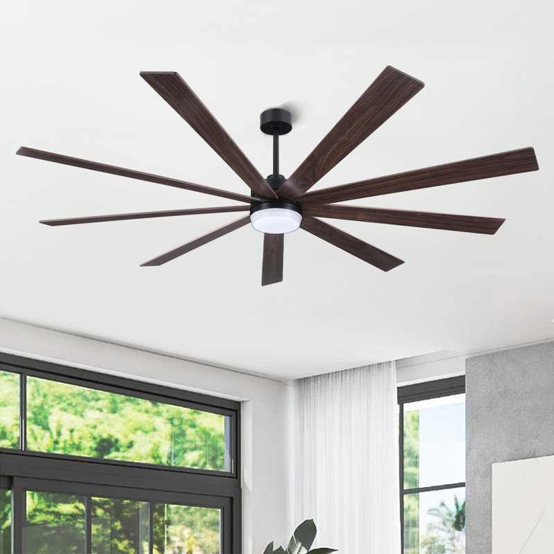 Wade Logan® Veun 84-inch 9-Blades Ceiling Fan with Led Light and Remote ...