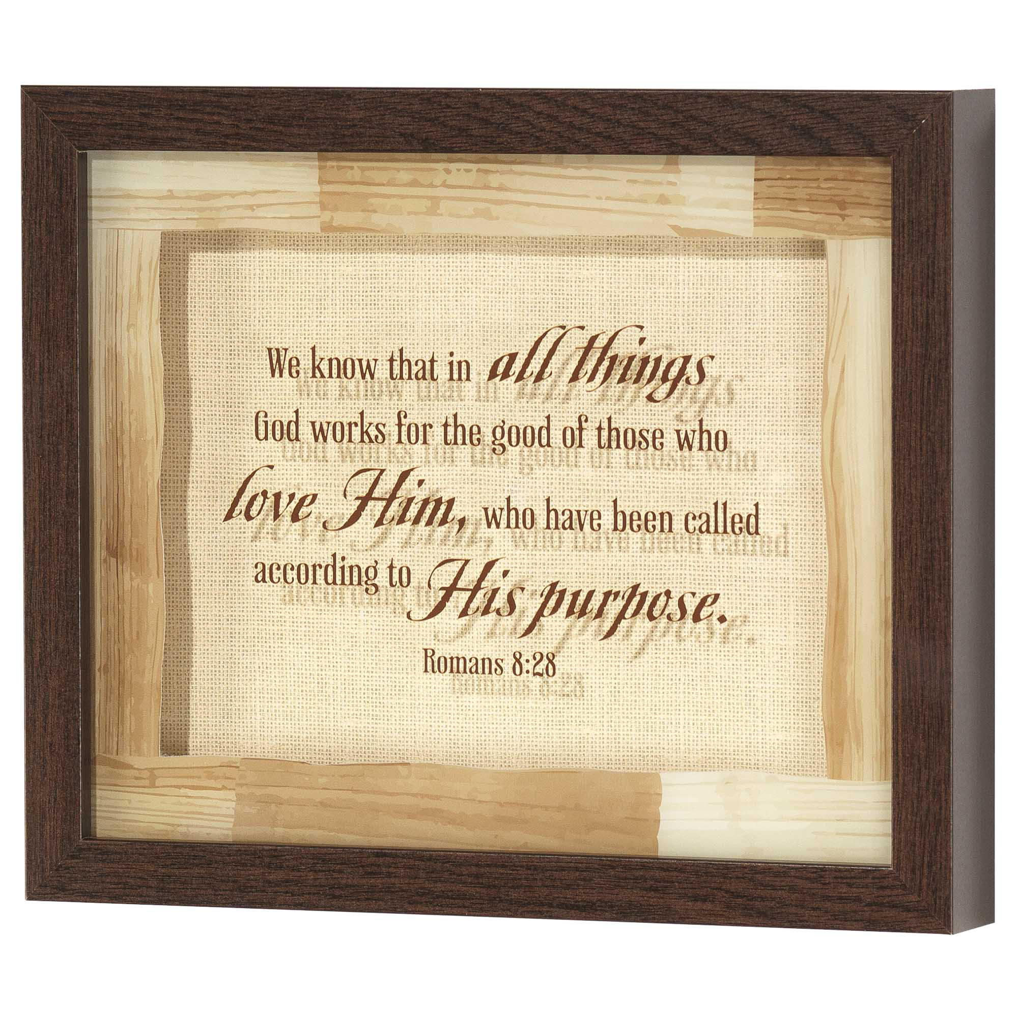 Trinx Framed Wall Art All Things Work Rom 8:28 - Wayfair Canada