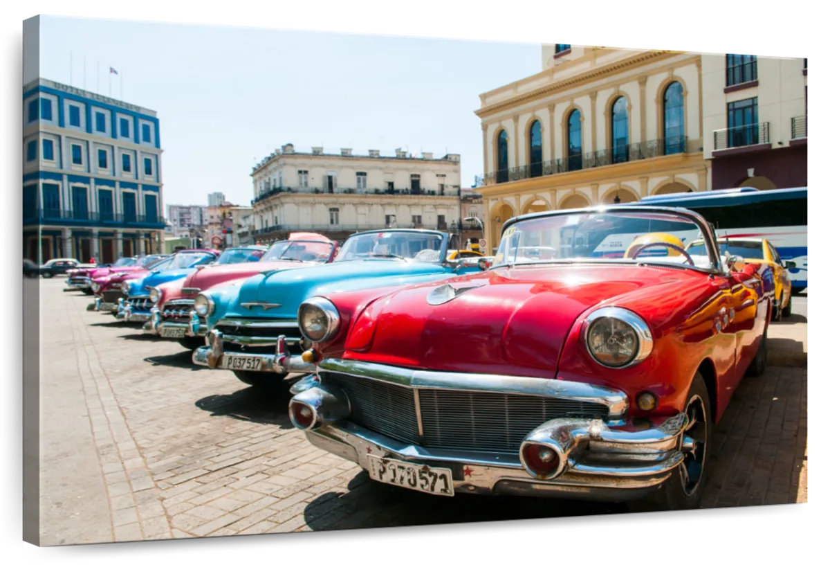 Ebern Designs Mehar Vintage Cars In Havana | Wayfair