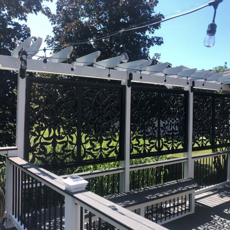 Acurio Latticeworks 48'' x 32'' Olive Branch Vinyl Privacy Screen ...