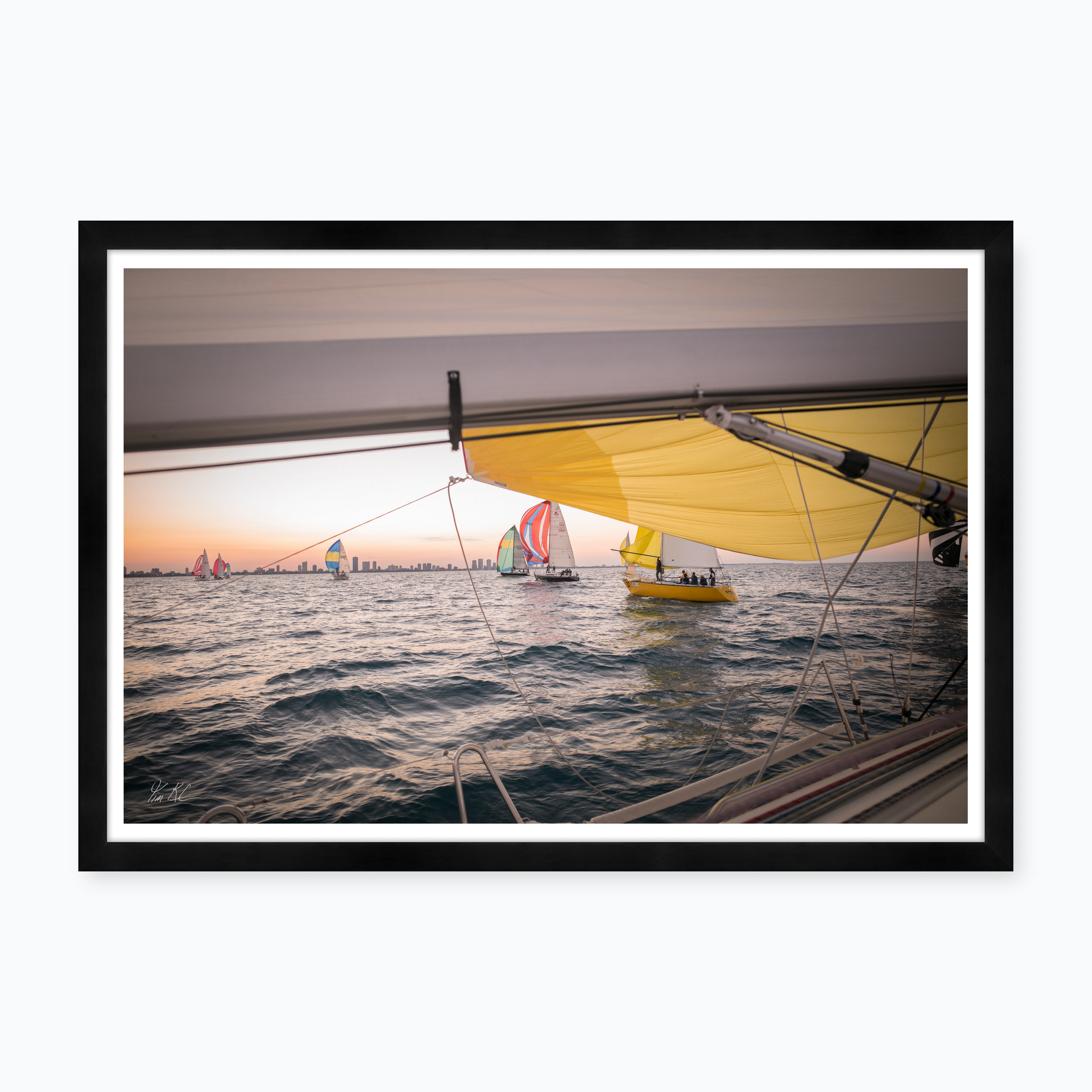 Tim Klein Photography Yellow Sail I - Picture Frame Photograph | Wayfair