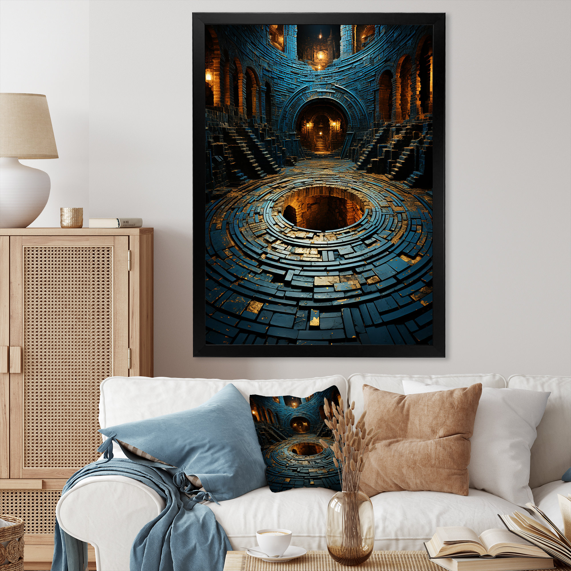 Lark Manor™ Ancient Stone Maya Labyrinth II - Maze Wall Art | Wayfair