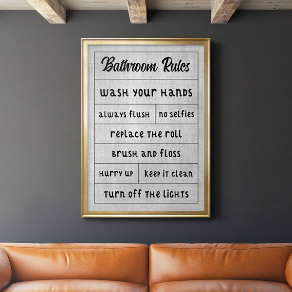 WexfordHome " Simple Bathroom Rules " - Wayfair Canada