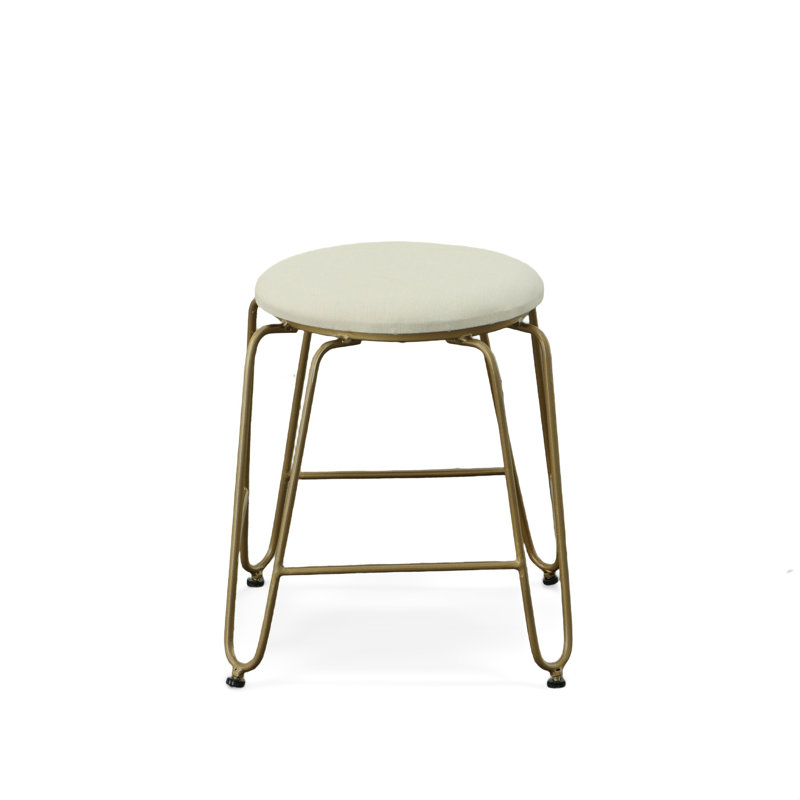 Brayden Studio® Manda Steel Vanity Stool & Reviews | Wayfair