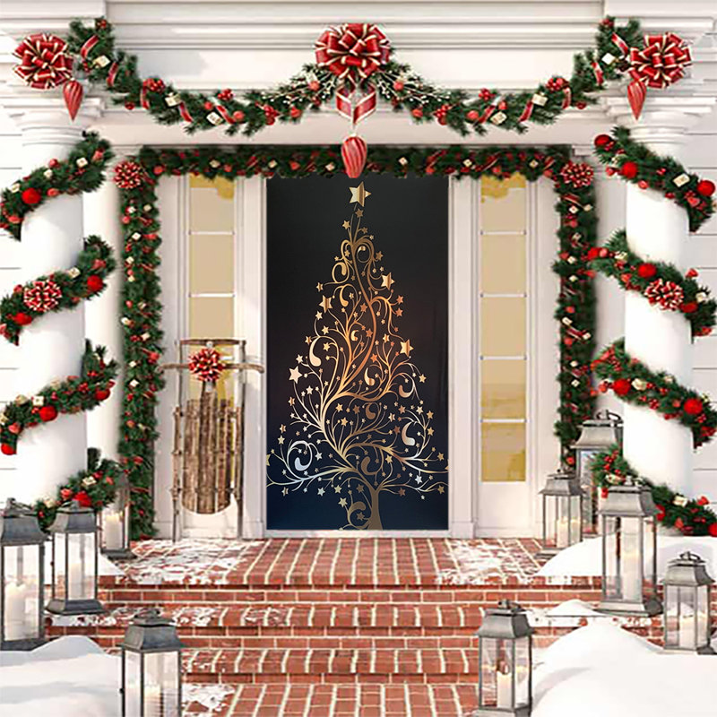 The Holiday Aisle® Christmas Tree Door Mural & Reviews | Wayfair